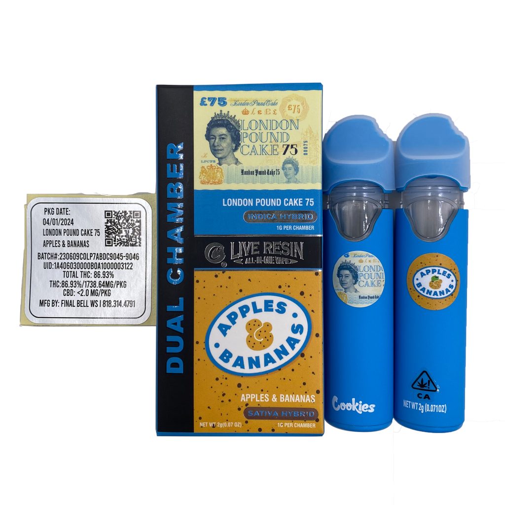 Perfect Dual Chamber Cookies Vapepen Dual Flavors 2g - Disposable Vape ...